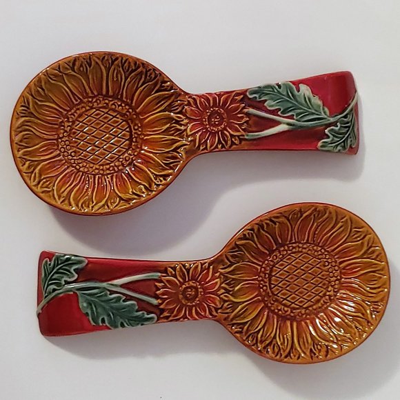 Kitchen | 2 New Sunflower Spoon Rest Spoonrest Fall 9 Fall Autumn ...